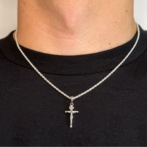 Accessories | Silver Chain Solid 925 Sterling Silver Rope Chain And ...